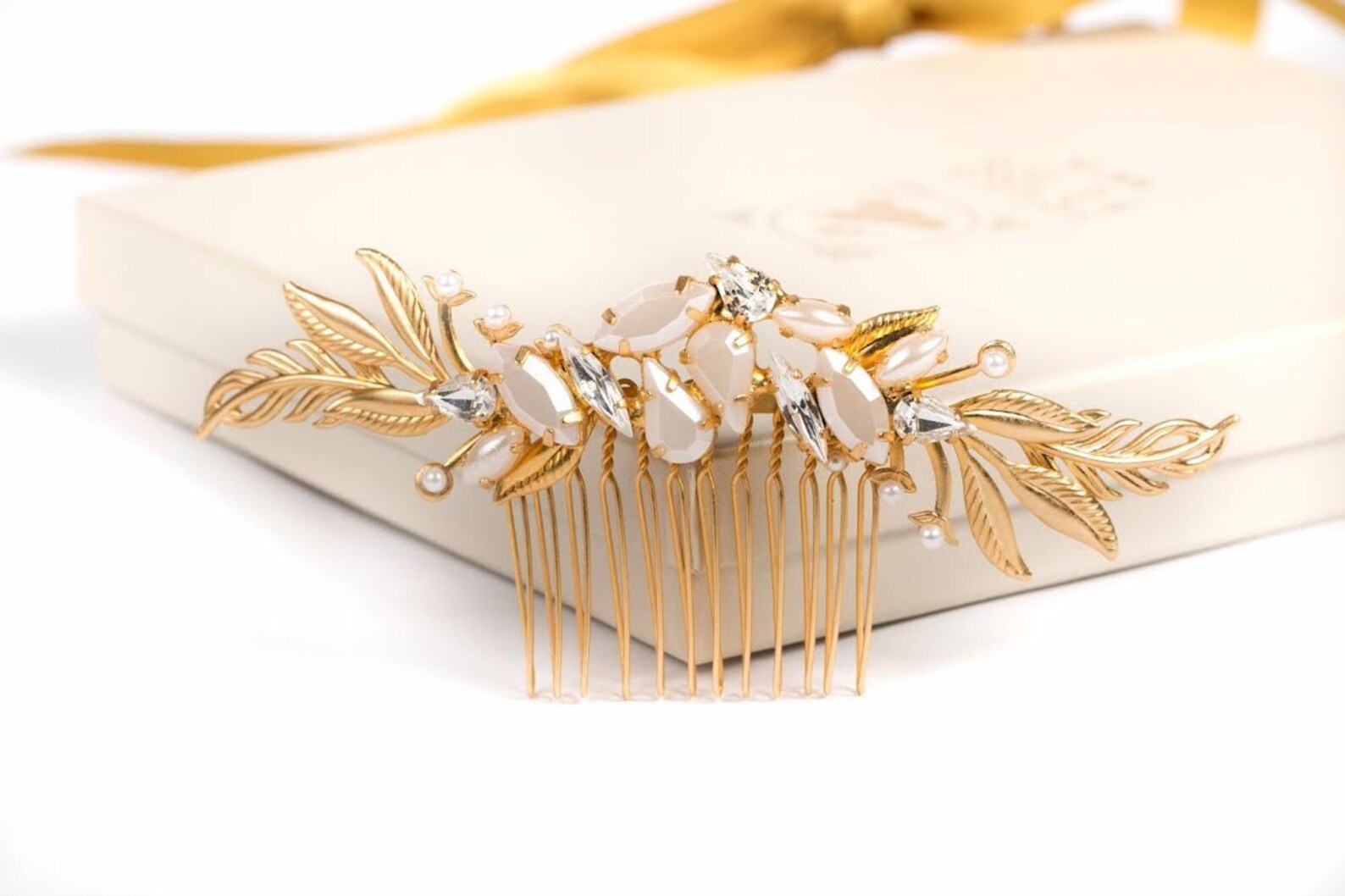 Bridal Hair Comb Brides Headpiece Wedding Hair Combs Leaf - Etsy