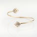 Crystal Open Cuff Bangle Bracelet, 14K Gold Plated, Wedding Jewelry - Etsy