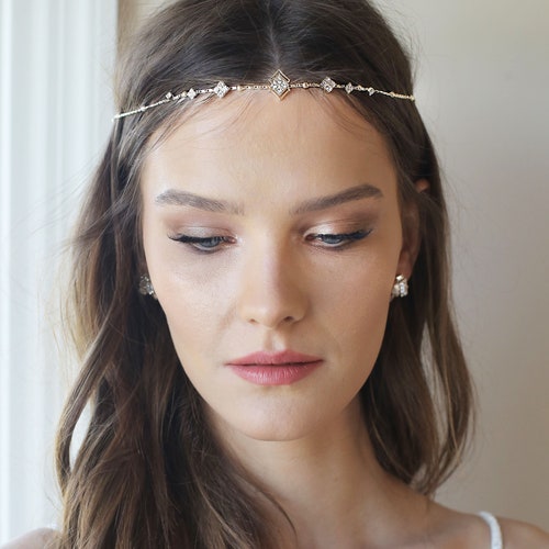 Bridal Forehead Jewelry Headpiece Etsy