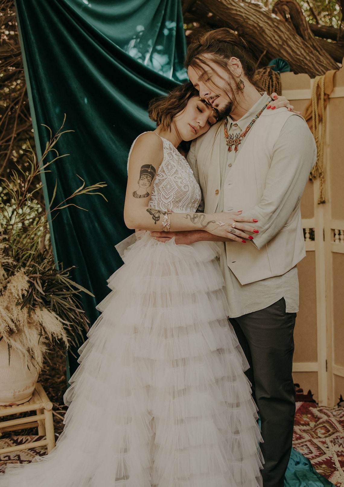 Gypsy Gold or Silver Finger Bracelet CZ Hand Chain Crystals - Etsy