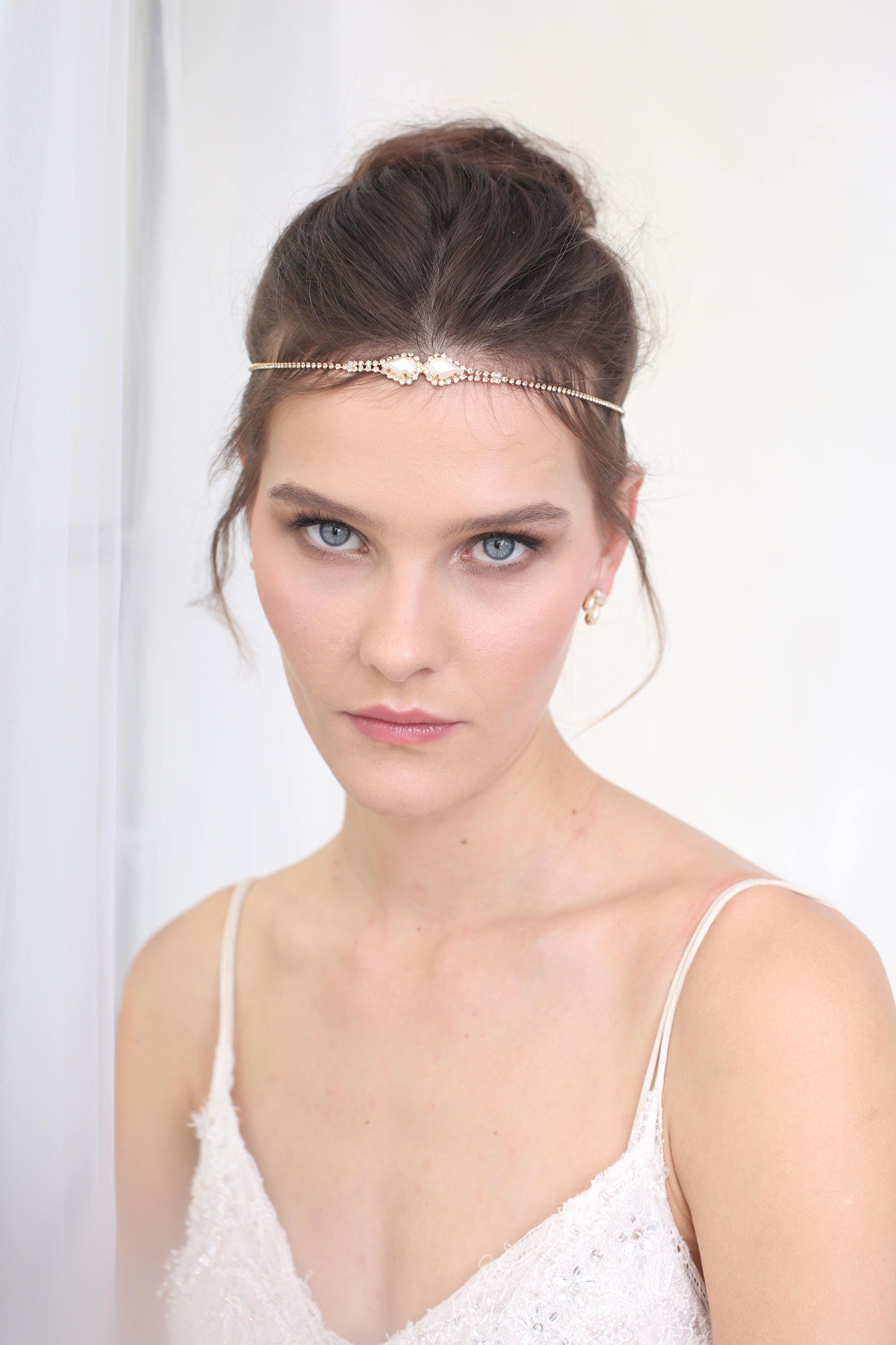 Wedding Headpiece Bridal Forehead Band Boho Headband Bridal - Etsy UK