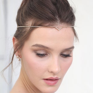 Gold Bridal Forehead Headband - Etsy