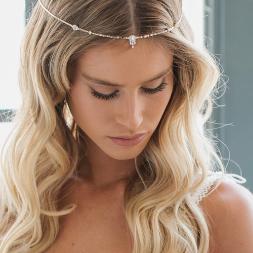 Bridal Forehead Jewelry Headpiece - Etsy