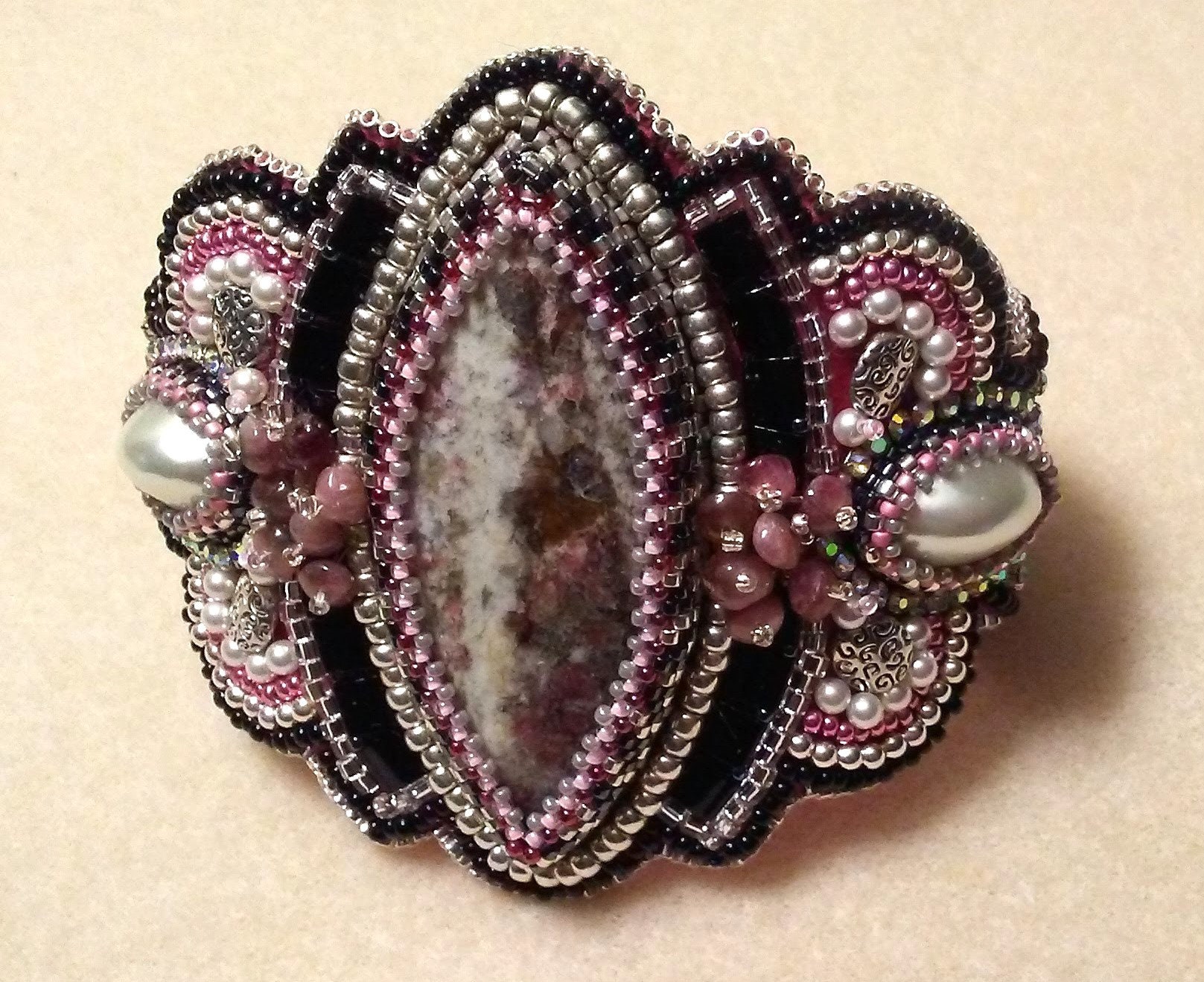 Bracelet-Seed Bead Embroidery | Etsy