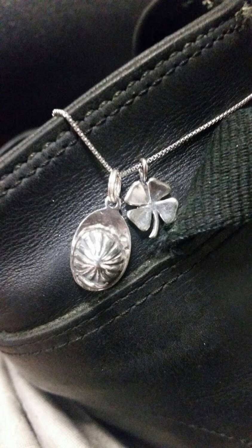Firefighter Helmet and Clover. Sterling Silver Fireman's Helmet and a ...