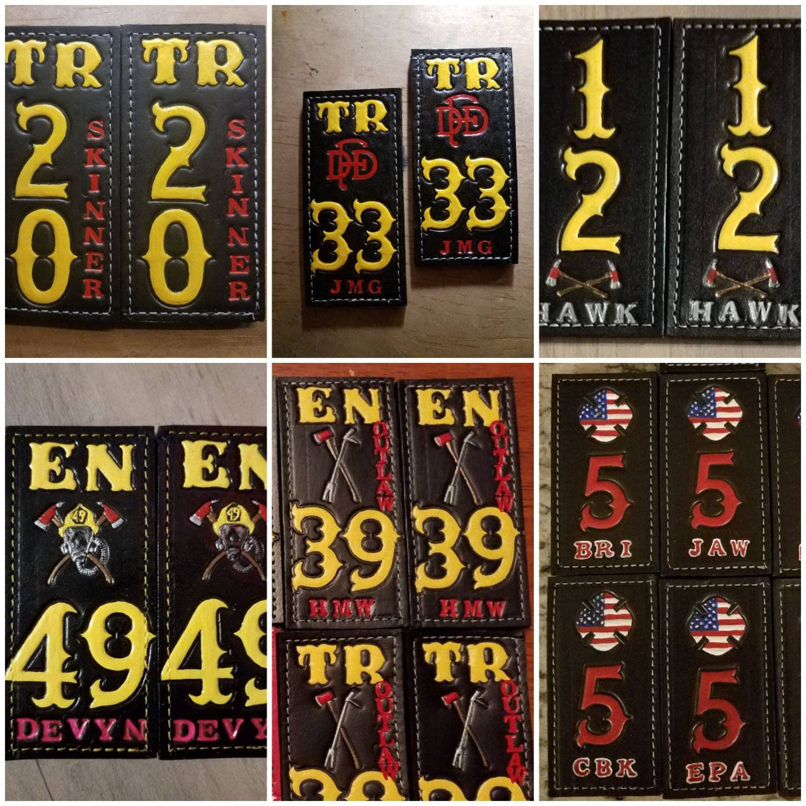 Firefighter Helmet Tags Vertical Fire Dept Accountability - Etsy