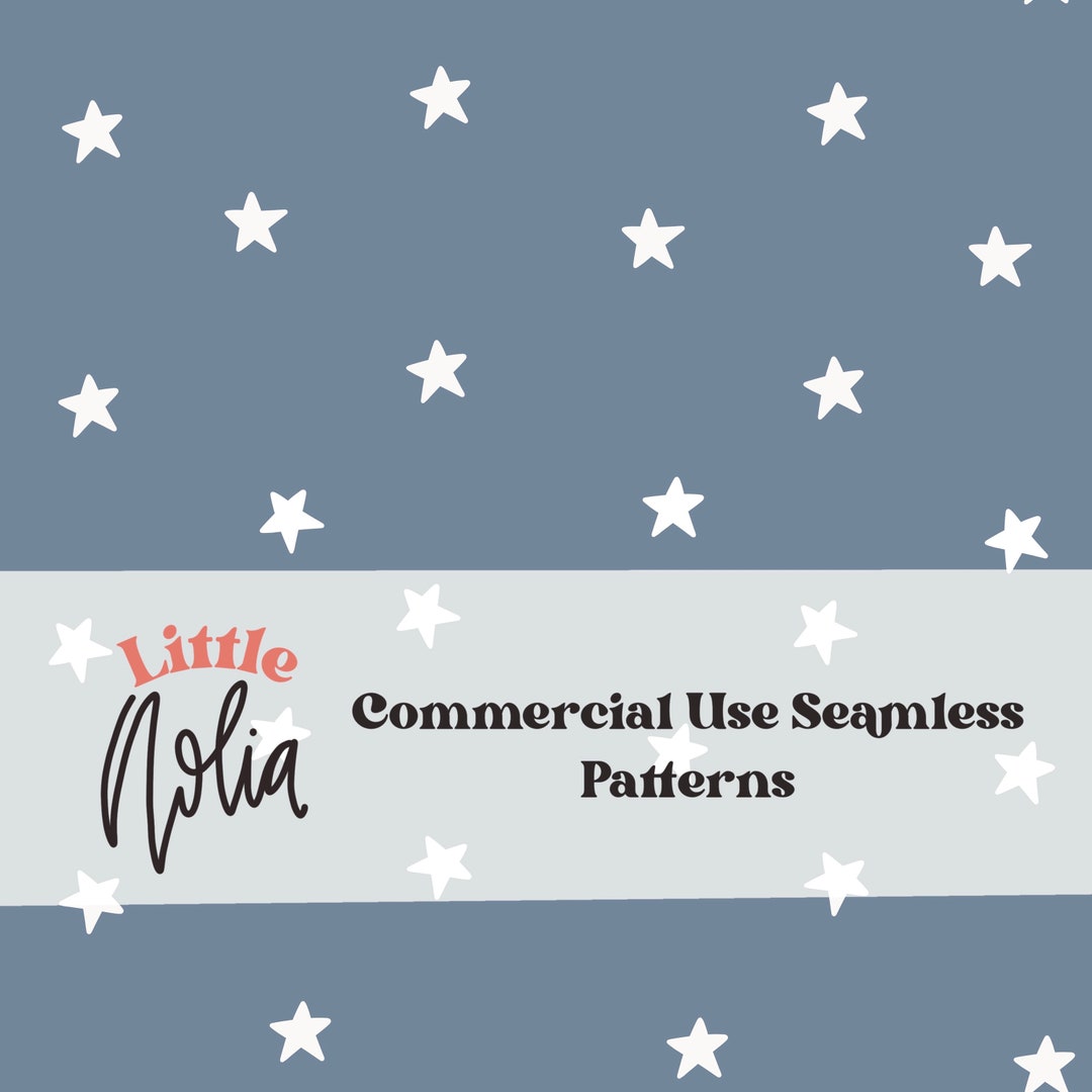 White Stars Faded Blue Pattern for Custom Fabric Printing, Patriotic ...