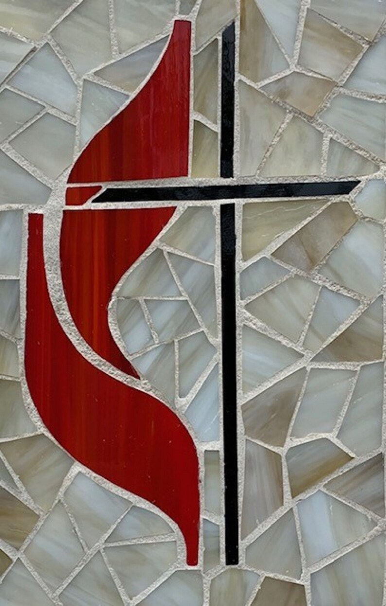 Methodist Mosaic Cross Plaque Methodist Wall Cross Methodist | Etsy