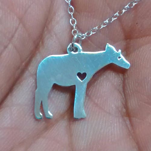 Okapi Necklace Engrave Pendant Sterling Silver Jewelry | Etsy
