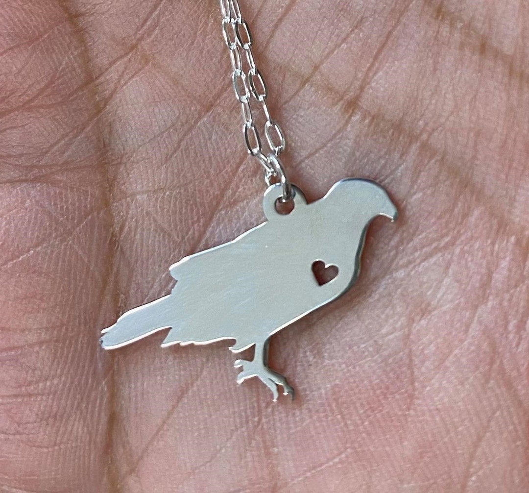 Hawk Necklace Engrave Pendant Sterling Silver Jewelry Gold Jewelry Rose ...