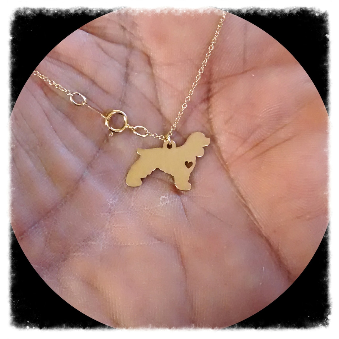 Cocker Spaniel Necklace Engraving Pendant Sterling Silver | Etsy
