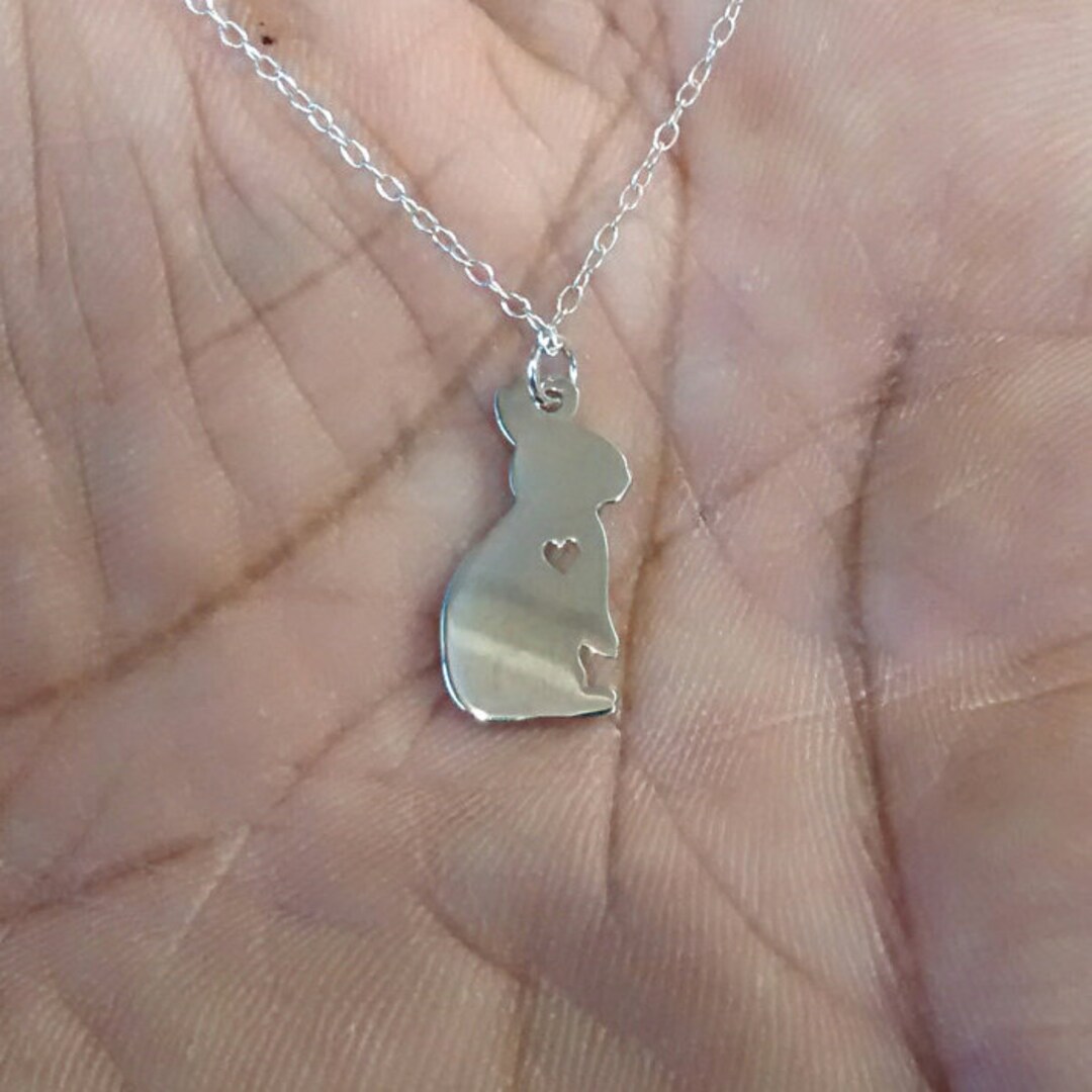 Rabbit Necklace Engrave Pendant Sterling Silver Jewelry Gold & Rose ...