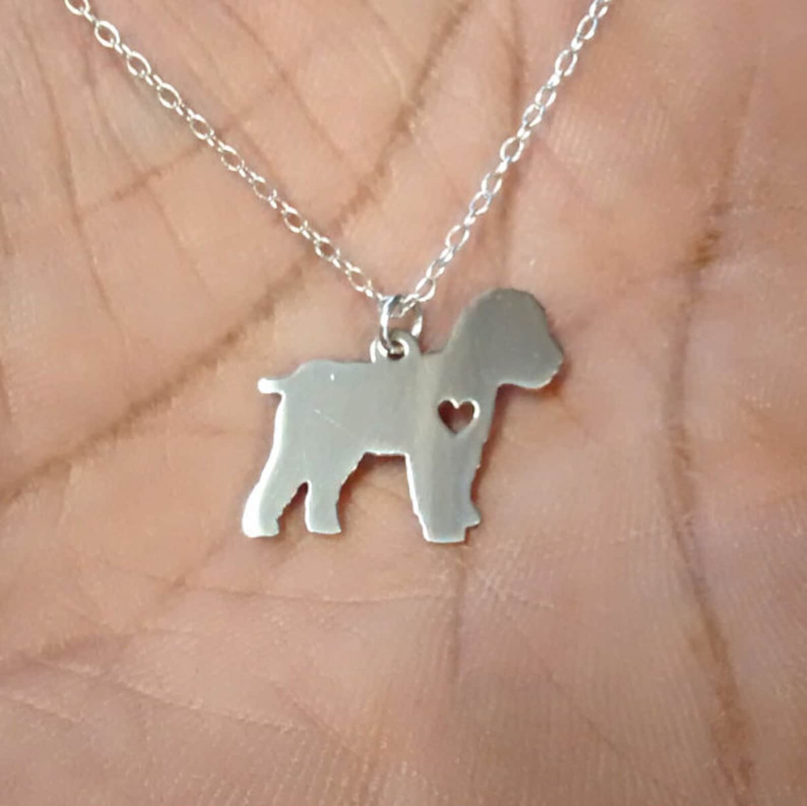 Cockapoo Necklace Engrave Pendant Sterling Silver Charm - Etsy