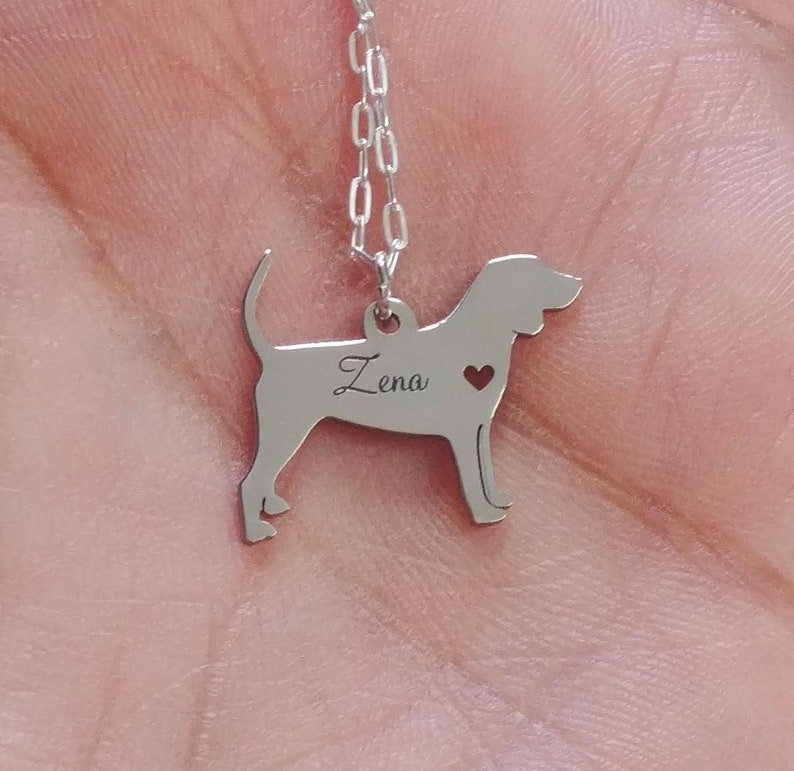 Personalized Beagle Pendant Necklace – Sterling Silver, Gold Filled ...
