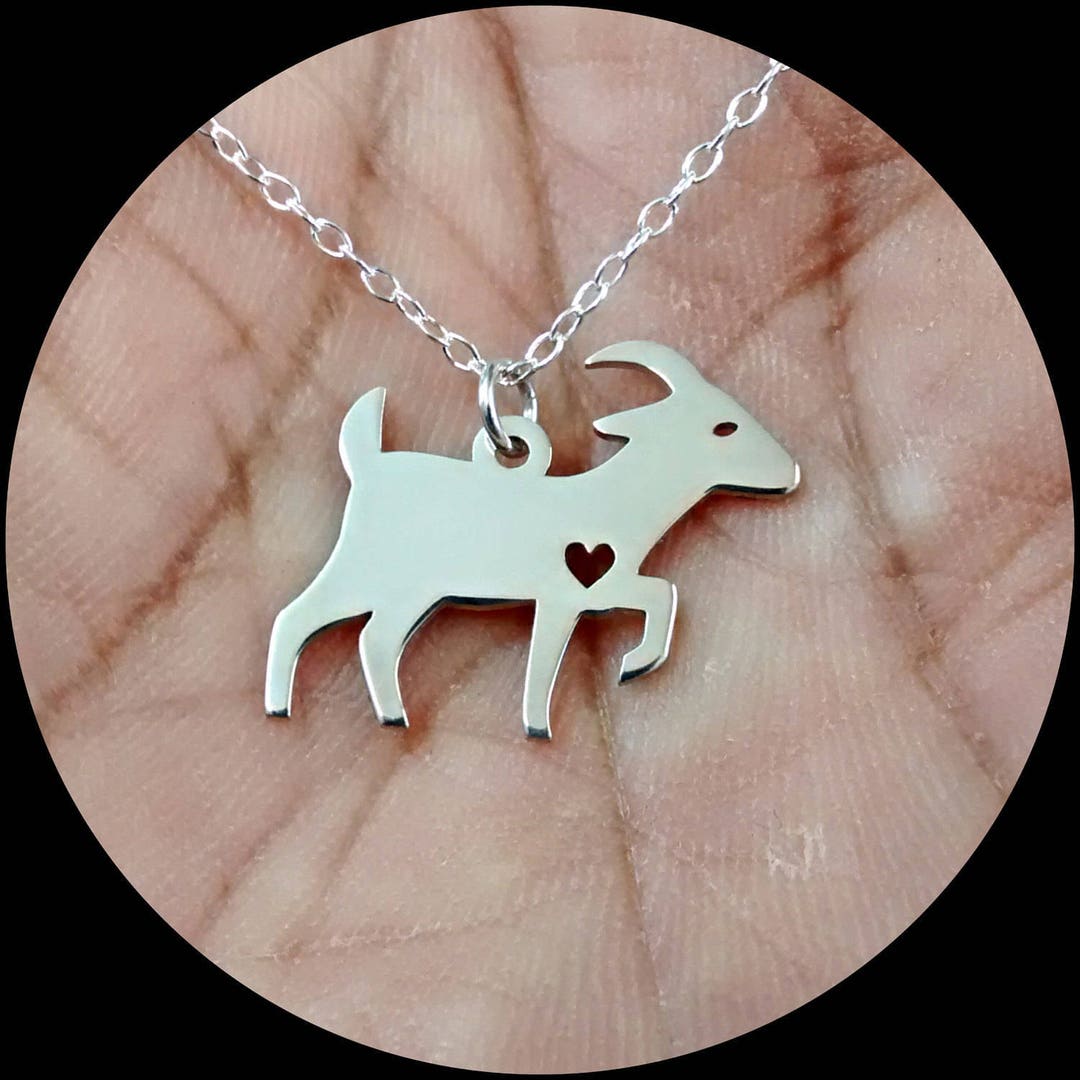Goat Necklace Engrave Pendant Sterling Silver Jewelry - Etsy