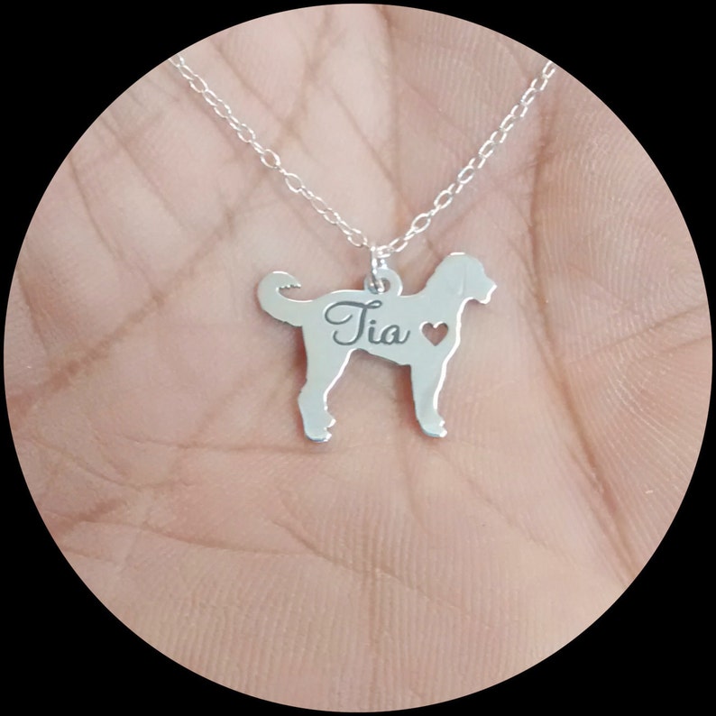 Labradoodle Necklace Engraving Pendant Sterling Silver - Etsy