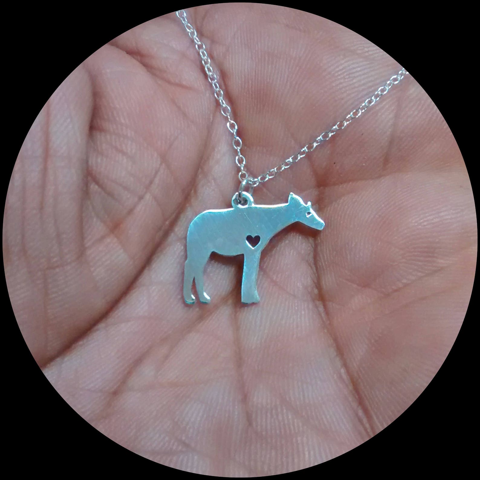 Okapi Necklace Engrave Pendant Sterling Silver Jewelry - Etsy