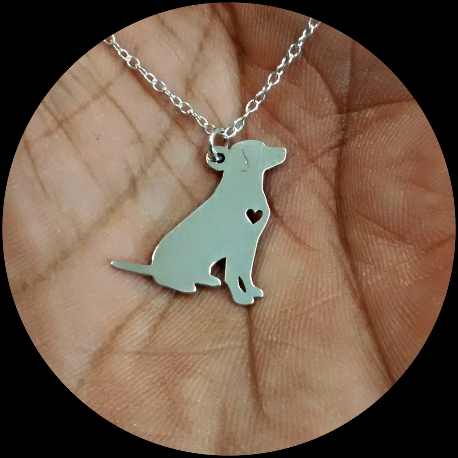 Labrador Necklace Engraving Pendant Sterling Silver - Etsy