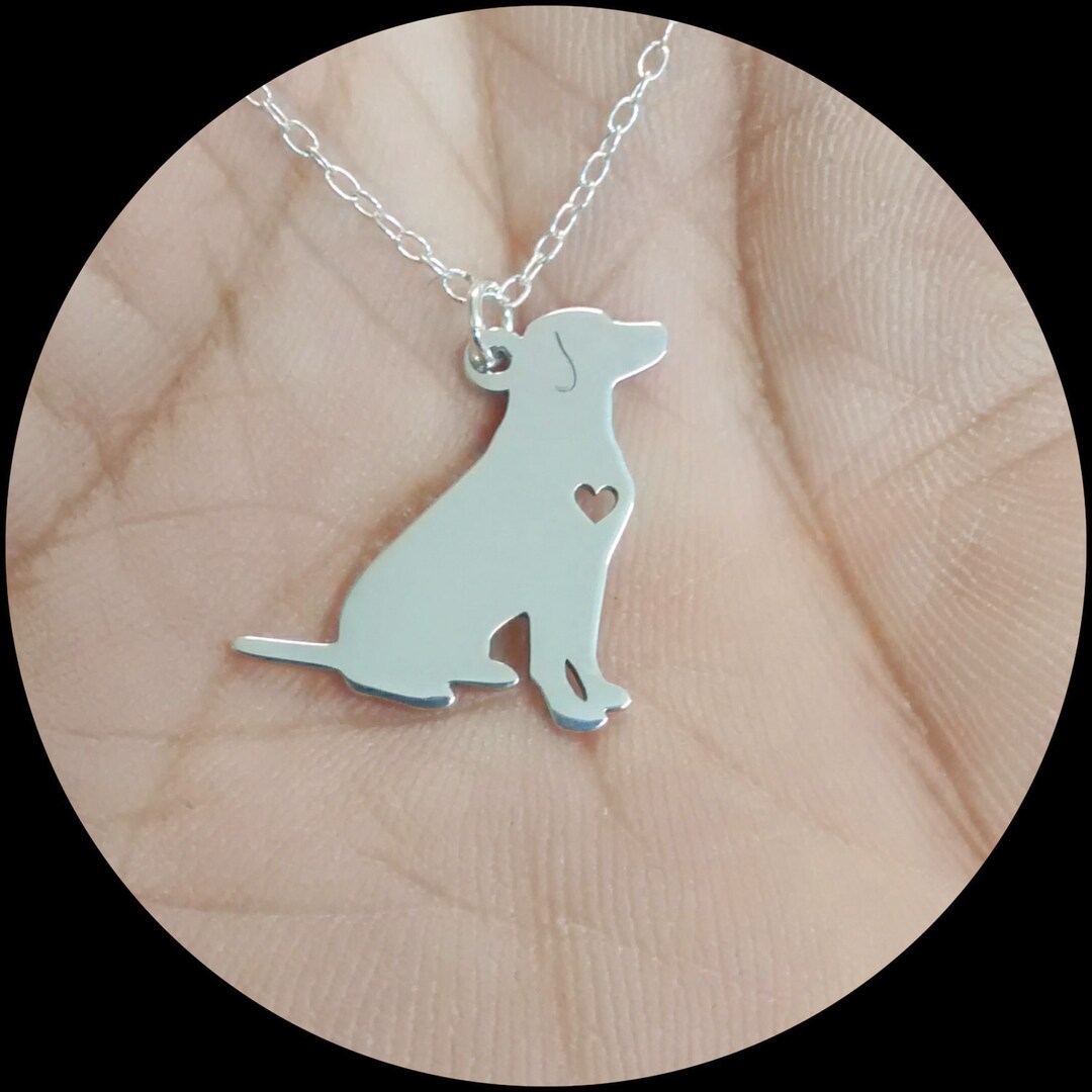 Labrador Necklace - Engraving Pendant - Sterling Silver Jewelry - Gold ...