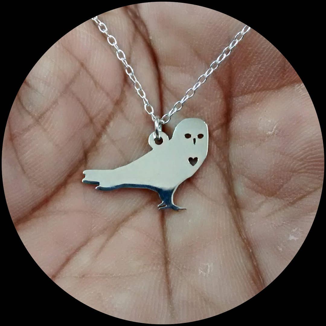 Owl Necklace Engrave Pendant Sterling Silver Jewelry Gold & Rose Gold ...