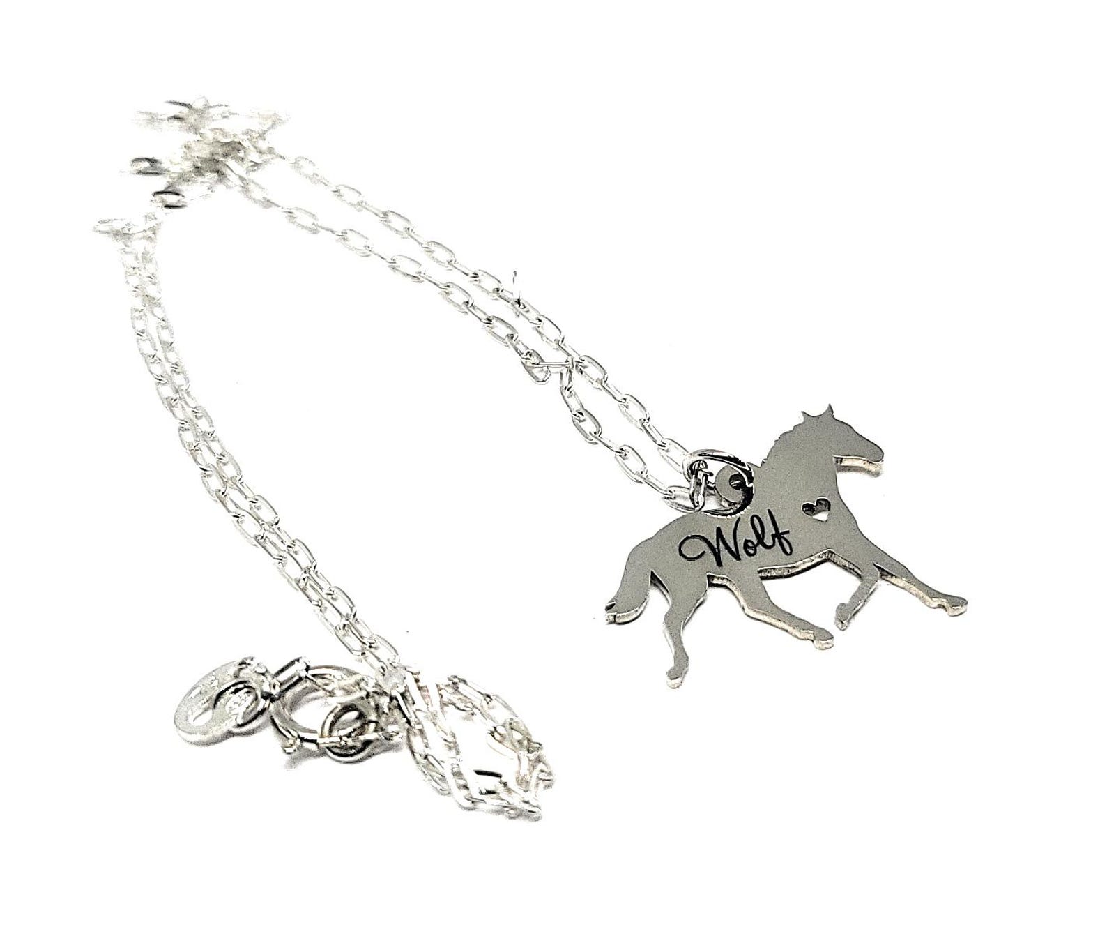 Personalized Okapi Necklace, Engraved Sterling Silver Pendant, Pet ...