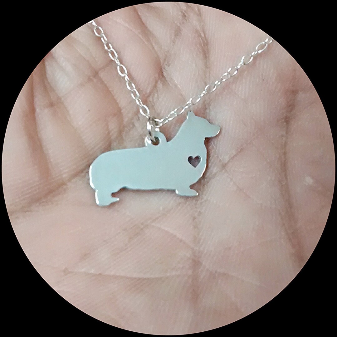 Pembroke Welsh Corgi Necklace Engraving Pendant Sterling Silver Jewelry ...