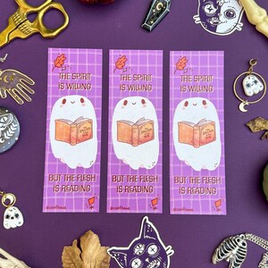 Spooky Friends Bookmarks | 2x6 | Cat, Opossum, Ghost | Spooky Bookmark ...