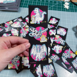 Godzilla Friends Bookmark | Gojira Mothra Ghidorah - Etsy