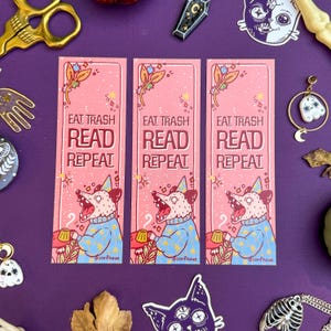 Spooky Friends Bookmarks | 2x6 | Cat, Opossum, Ghost | Spooky Bookmark ...