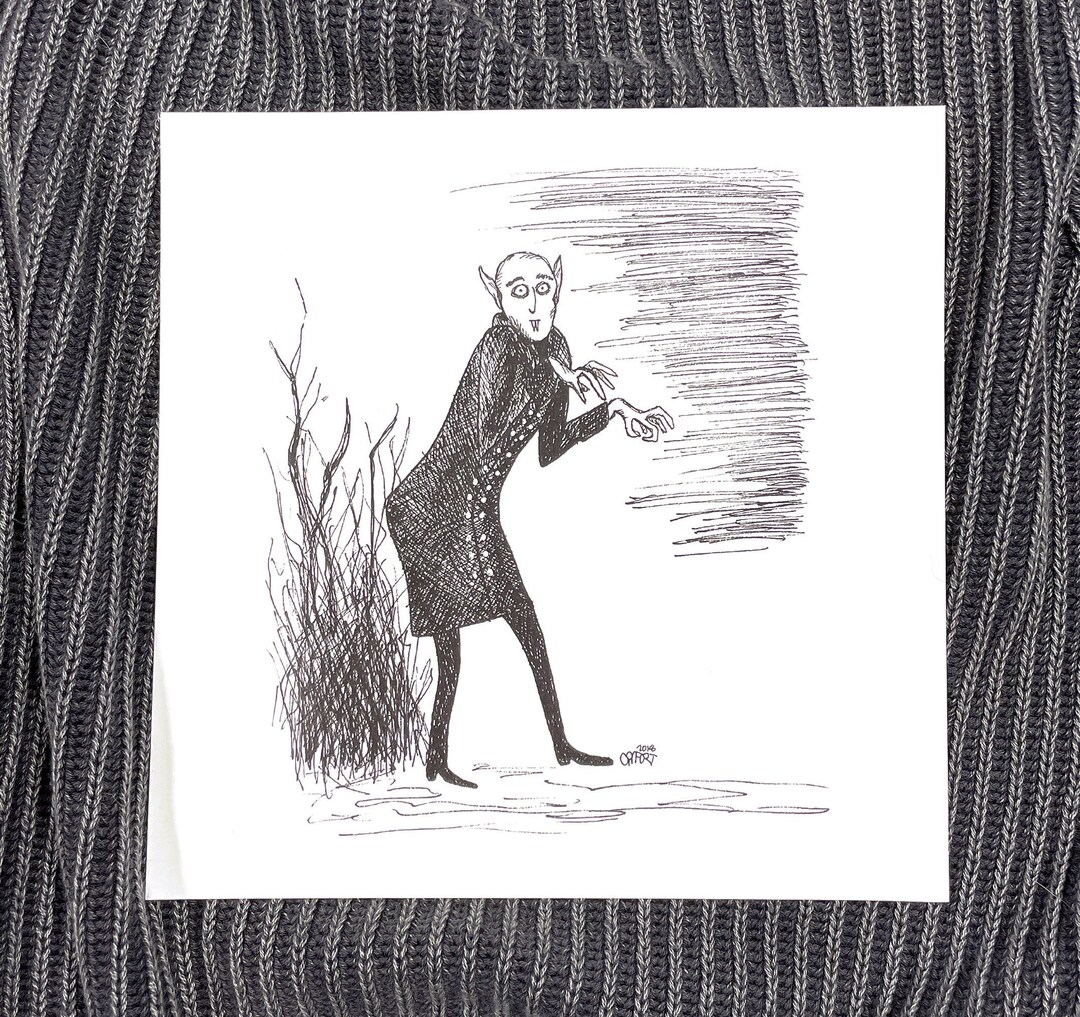 Nosferatu | 8x8 Print | Inktober - Etsy