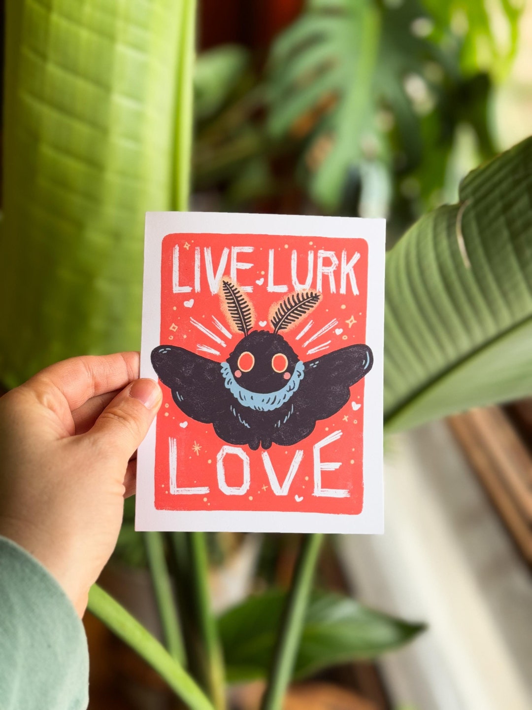 Mothman Valentine's Day Greeting Card for Couples, Friends, Husband ...