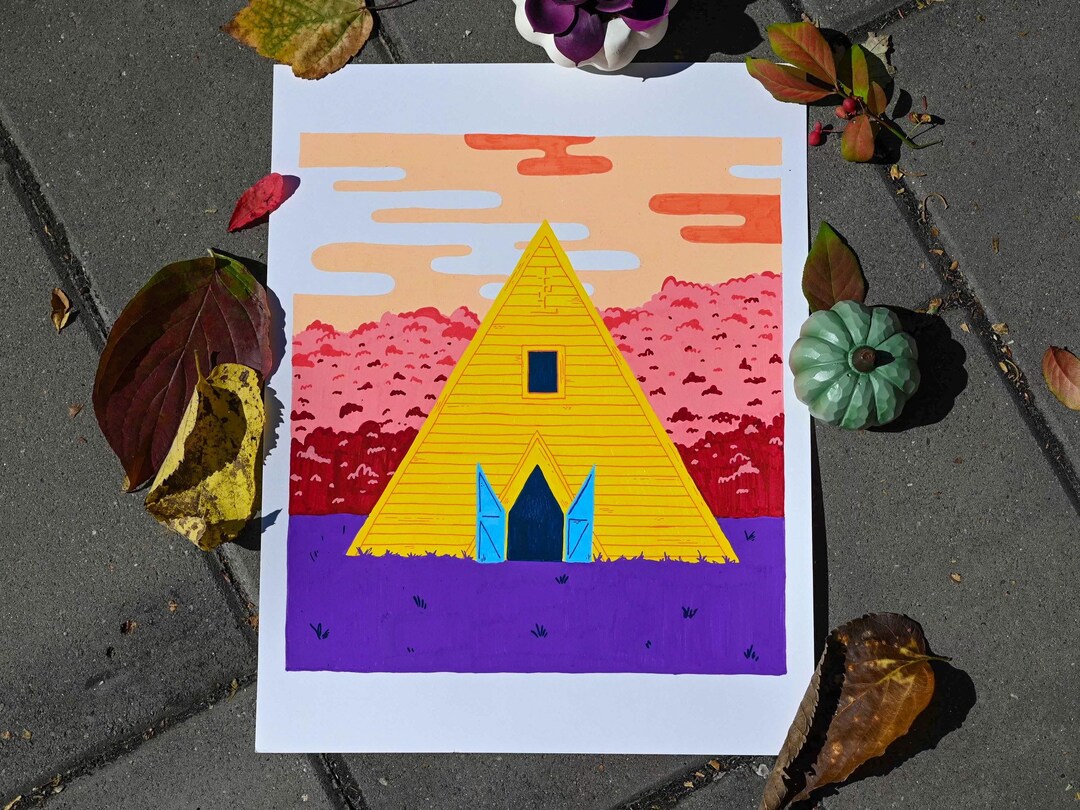 Midsommar Temple Illustration | Horror Houses, Movie, Film, Art Print ...
