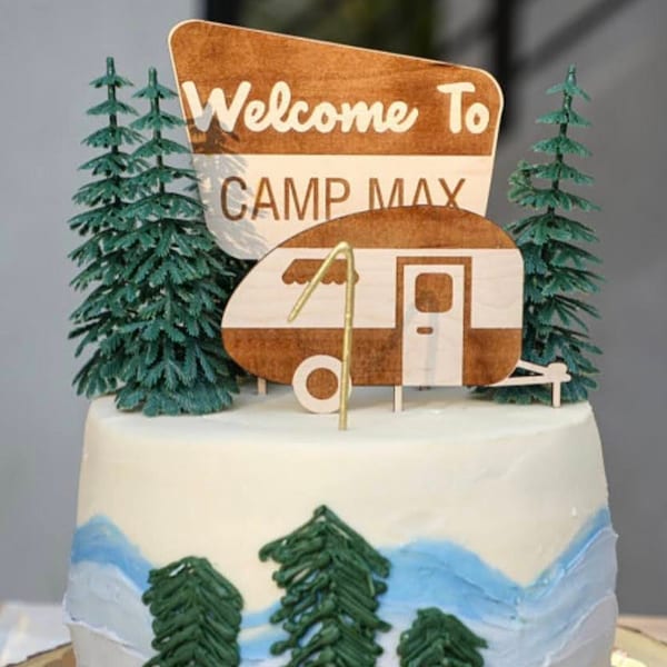 Camping Cake Topper - Etsy