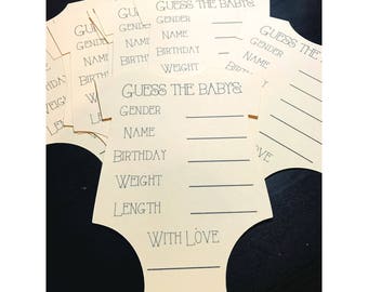 Guess the baby stats | Etsy