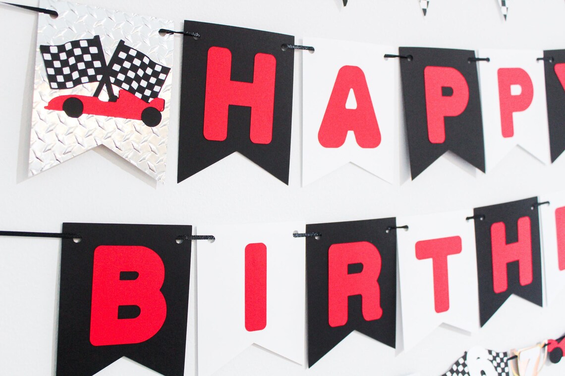 Racing Banner Race Car Banner Race Car Birthday Race Car | Etsy