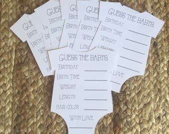 Guess the Baby Stats - Etsy