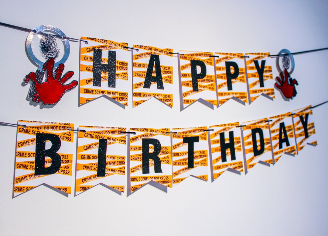 Crime Party Banner Crime Banner Detective Banner - Etsy