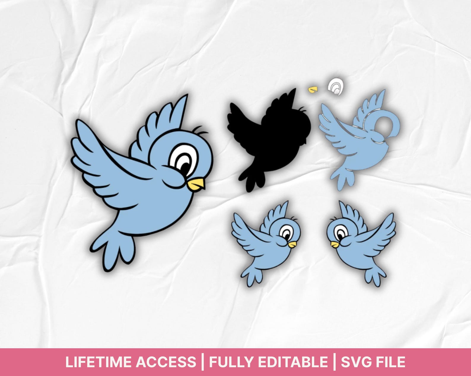 Princess Bird SVG Cut File: Works With Cricut or Any Craft Cutting ...