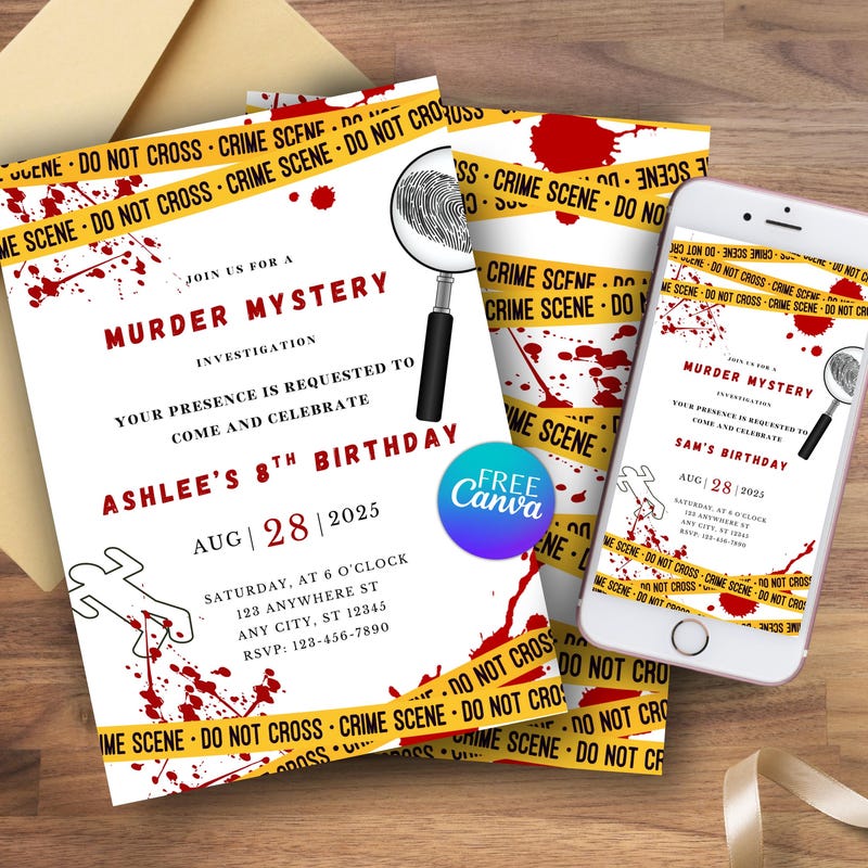 Murder Mystery Invitation - Etsy