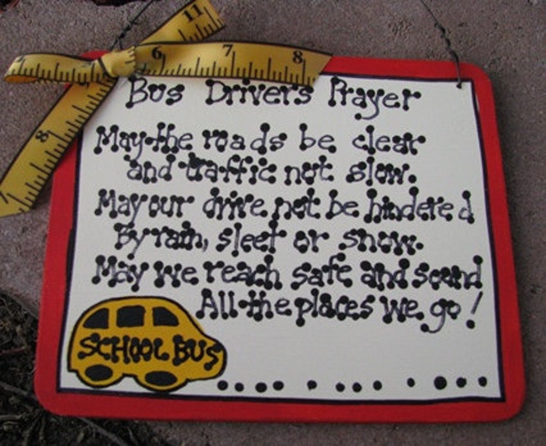 School Bus Driver Gifts 5104 Bus Driver's Prayer - Etsy