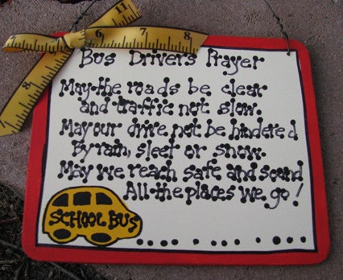 School Bus Driver Gifts 5104 Bus Driver's Prayer - Etsy
