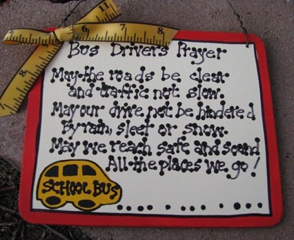 School Bus Driver Gifts 5104 Bus Driver's Prayer - Etsy