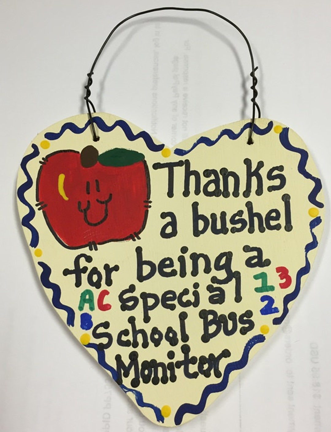 School Bus Monitor Teacher Gift 6030 Thanks a Bushel Special School Bus ...