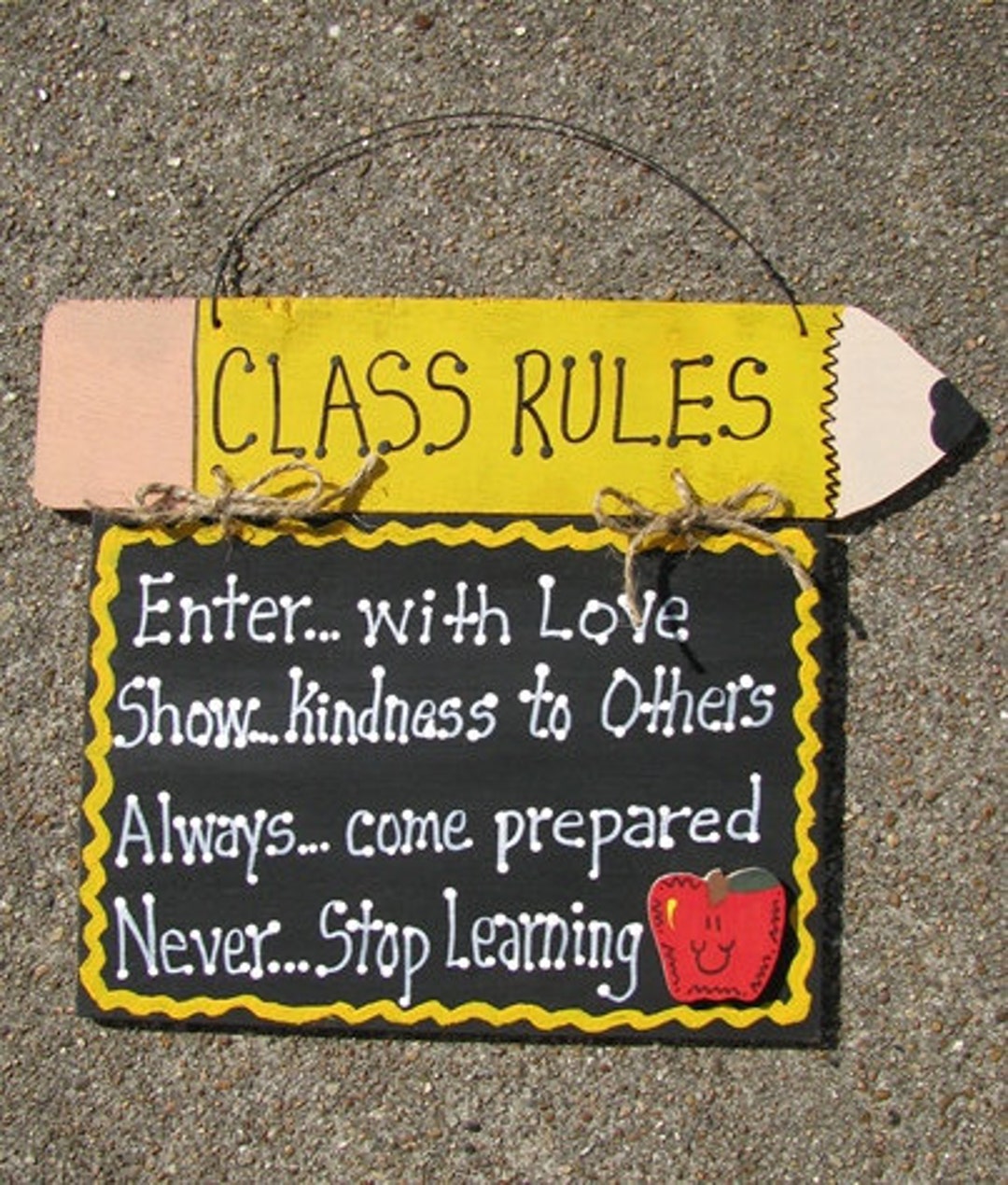 Teacher Gifts CT45 Hanging Class Rules - Etsy