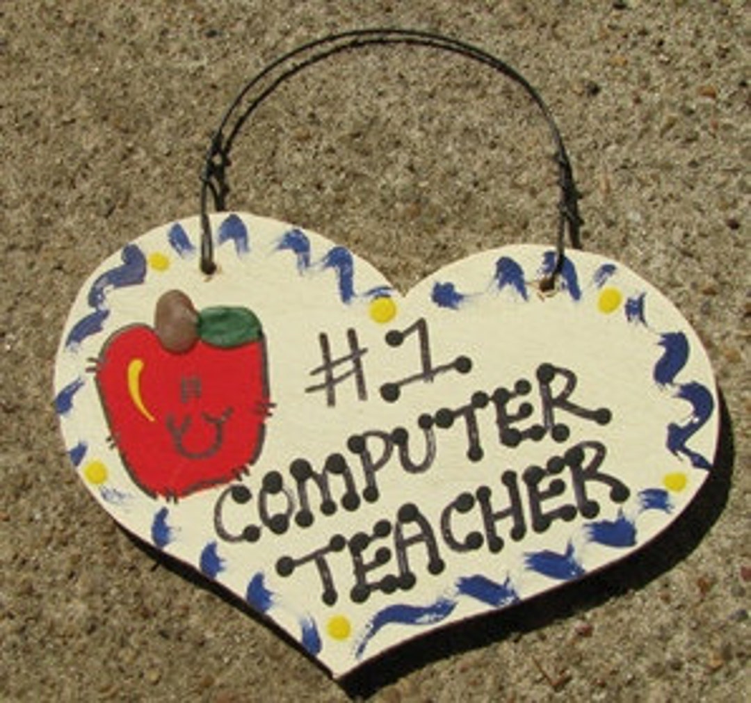 Computer Teacher Gifts Number One 819 Computer Teacher Heart - Etsy