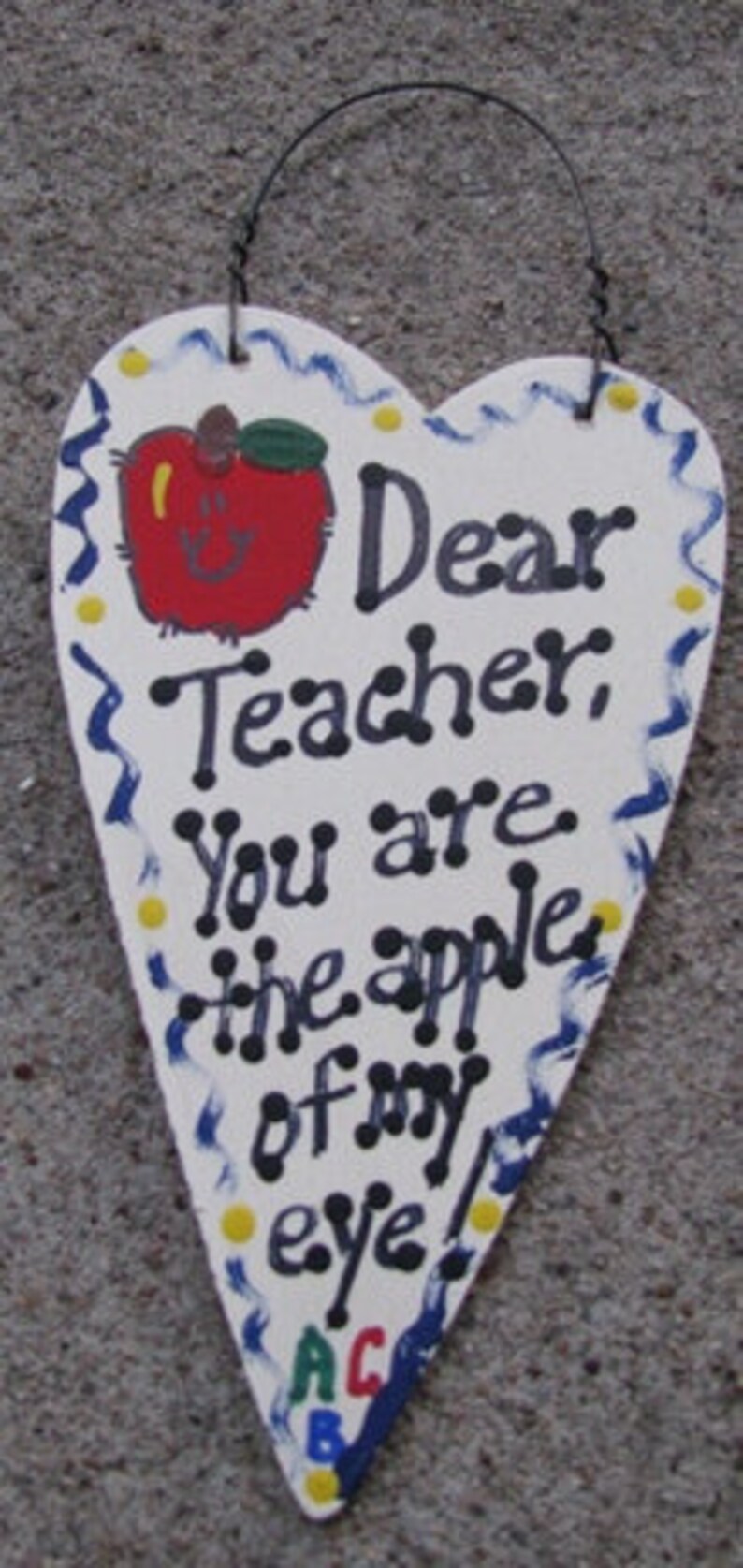 Teacher Gifts 1430 Dear Teacher You Are the Apple of My Eye - Etsy