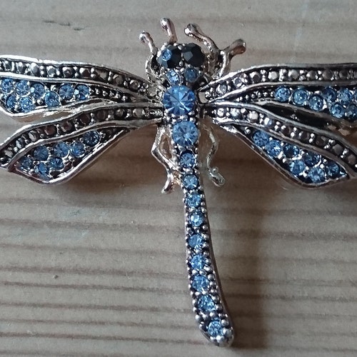 Big Crystal Dragonfly Brooch Pin Brooch Rhinestone Dragonfly - Etsy