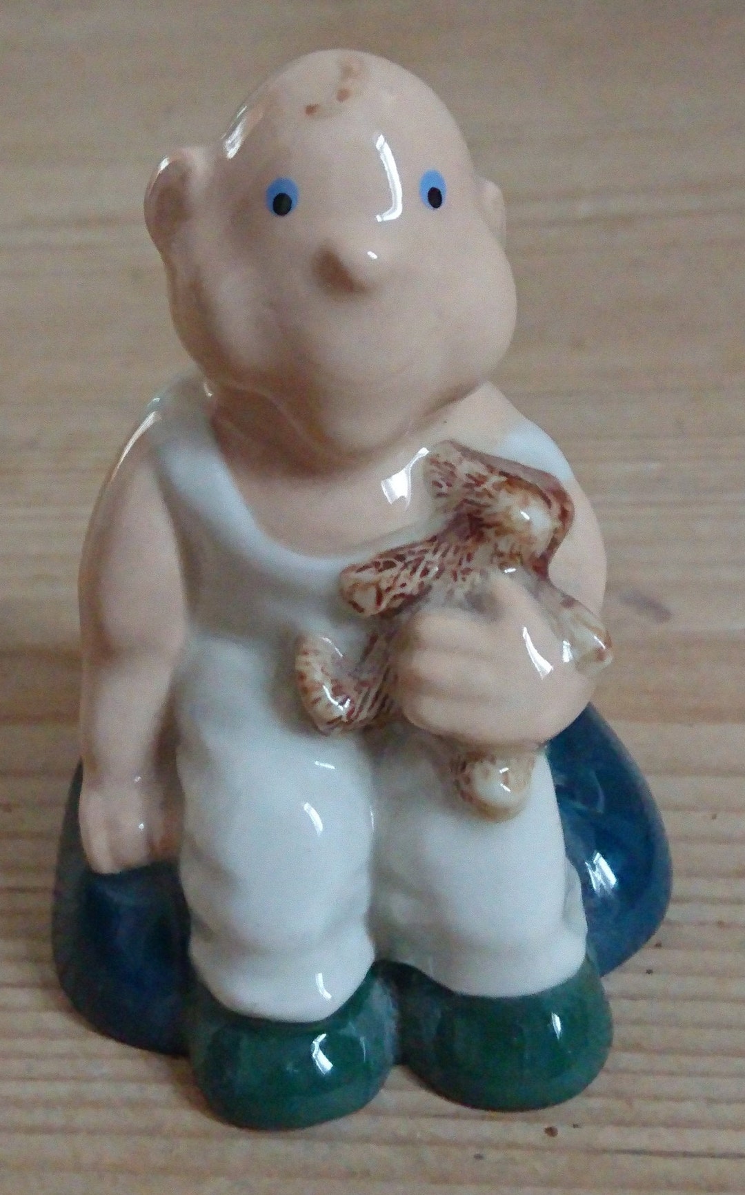 Vintage Wade Baby With a Teddy - Etsy