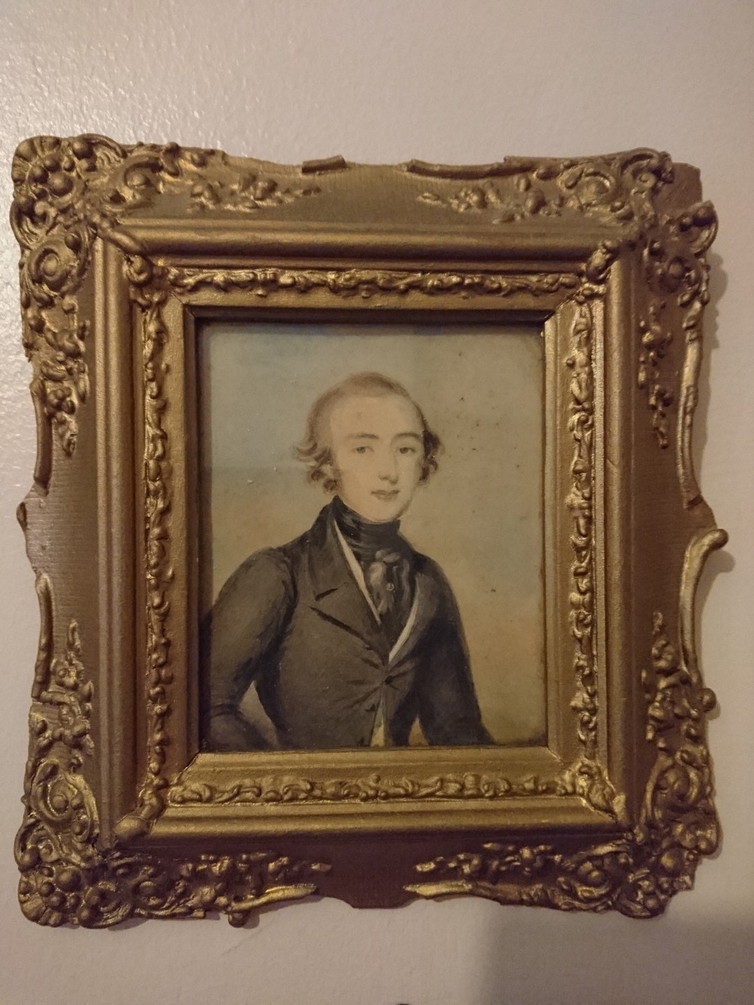 Antique Regency Watercolour and Pencil Portrait - Etsy