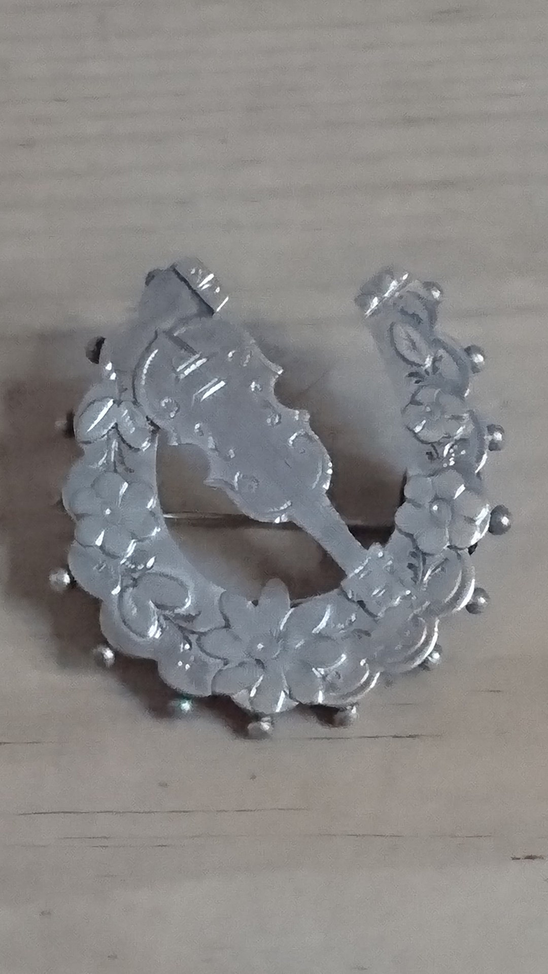Vintage Engraved Silver Brooch - Etsy Ireland